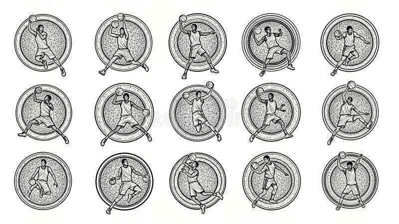 Monochrome Sport Logos Set Stock Illustrations – 889 Monochrome Sport ...