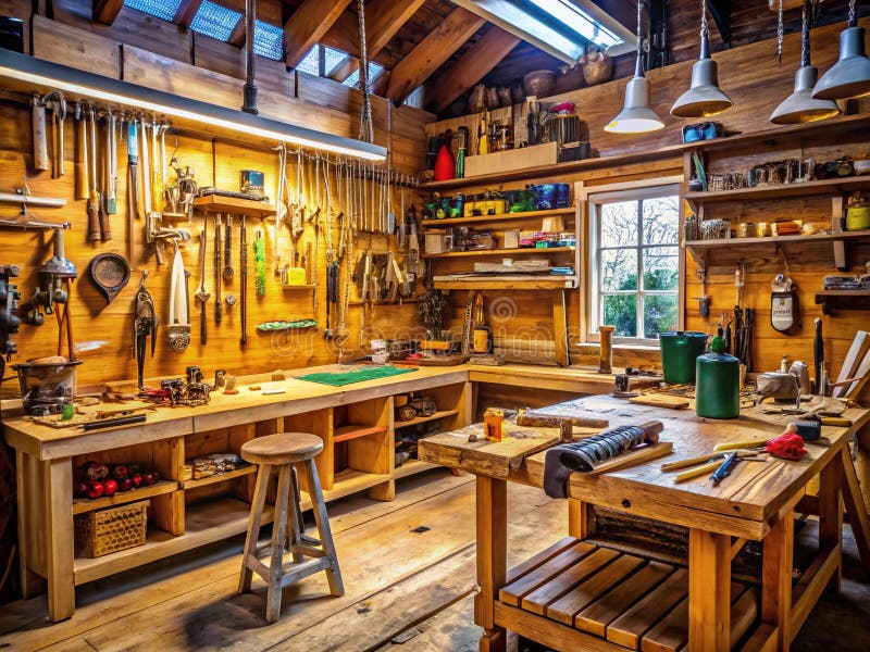 A Comprehensive Collection of Precision Workshop Tools Arranged on a ...