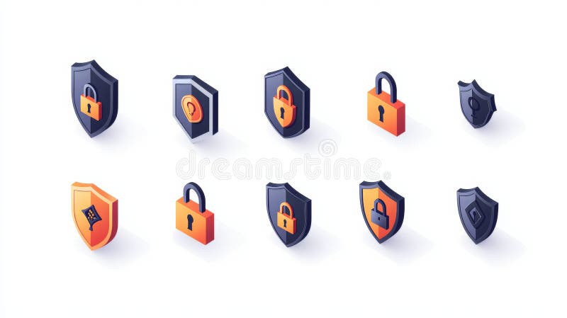 Comprehensive Collection of Security Icons for Digital Fortress ...
