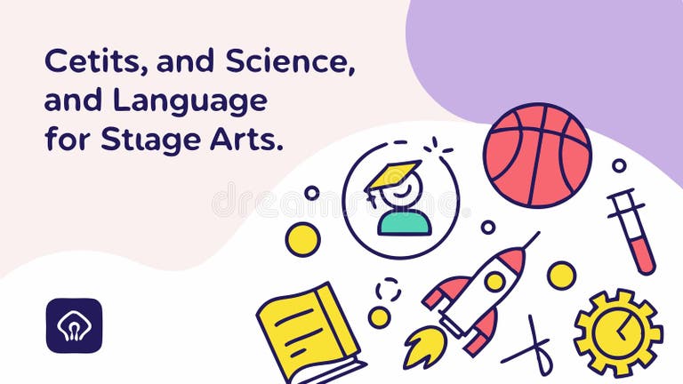 Comprehensive Curriculum for Stage Arts, Science, and Language, Vector ...
