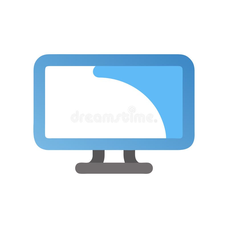 Comprehensive Curved Monitor Icon Stock Illustration - Illustration of ...