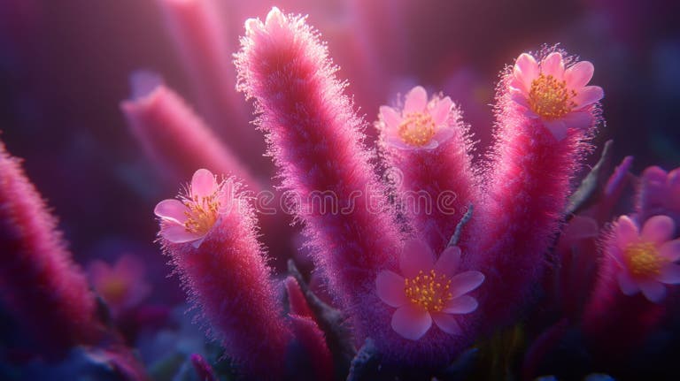 A Comprehensive 3D Model of a Neuron in Pink and Yellow Tones ...