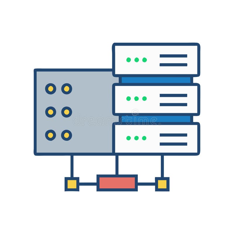 Comprehensive Data Center Icon Stock Illustration - Illustration of ...