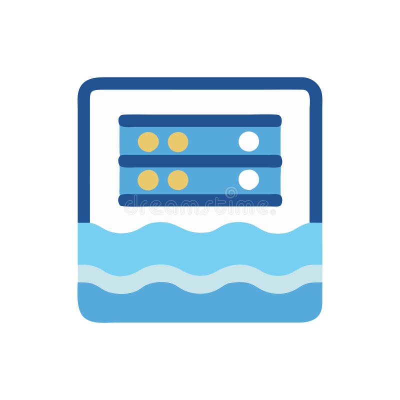 Comprehensive Data Lake Icon Stock Illustration - Illustration of cloud ...