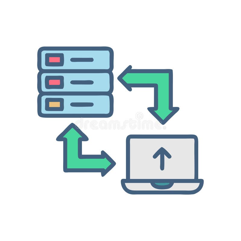 Comprehensive Data Migration Icon Stock Vector Illustration Of Design