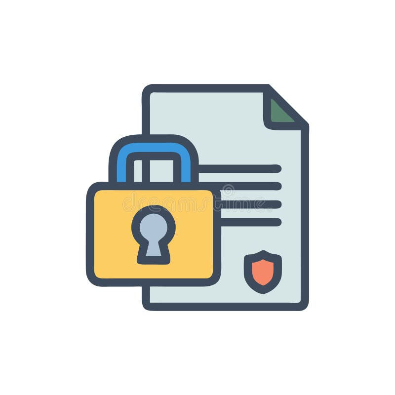 Comprehensive Data Privacy Icon for Security Stock Illustration ...