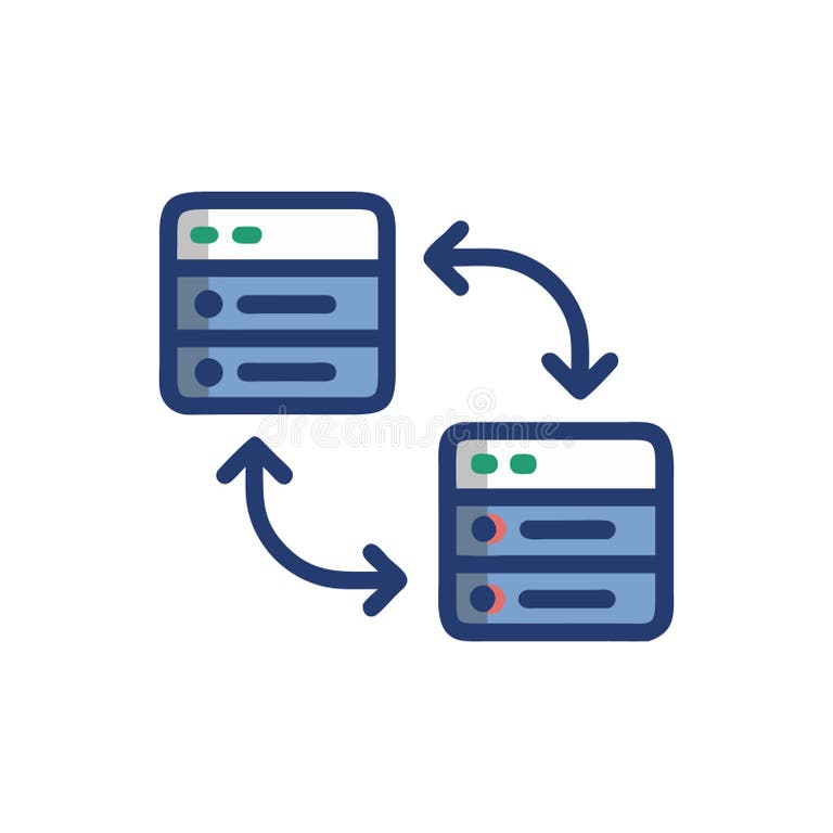 Comprehensive Data Replication Icon for Management Stock Photo - Illustration of efficiency ...