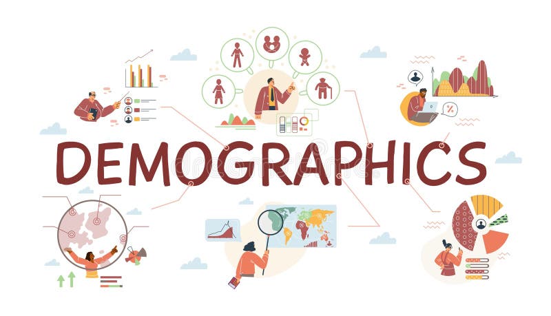 Comprehensive Demographic Study Vector Set Stock Vector - Illustration ...