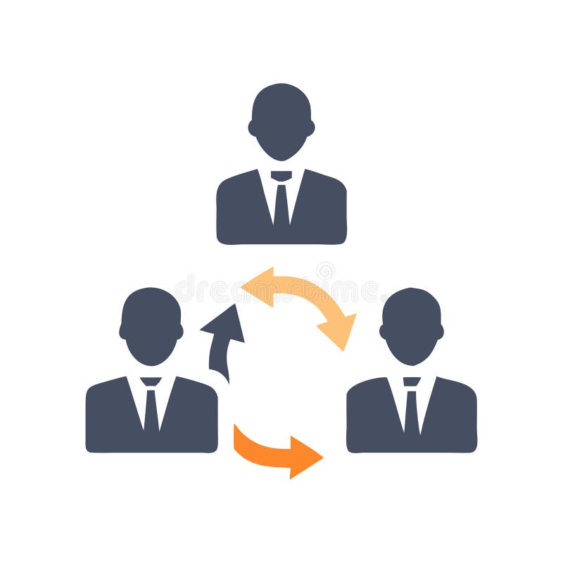 Comprehensive Business Collaboration Icon Stock Vector - Illustration ...