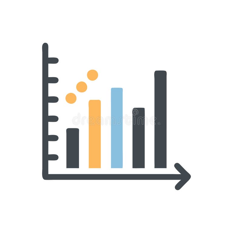 Comprehensive Bar Chart Icon Stock Vector - Illustration of currency ...