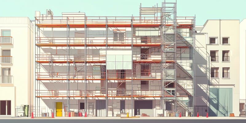 Comprehensive Diagram of Typical Scaffolding Setup for Safe Building ...