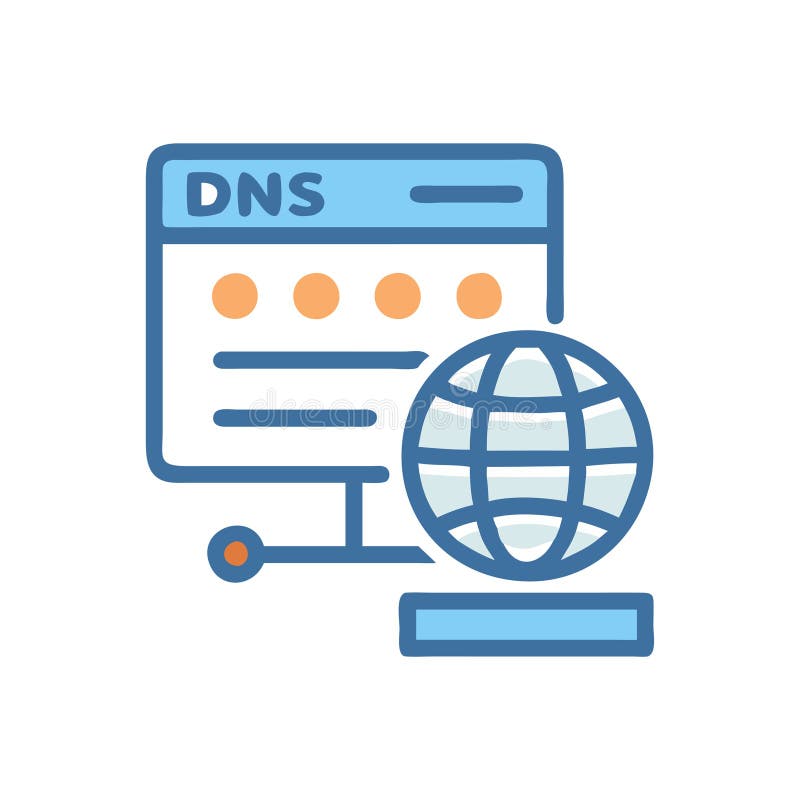Comprehensive DNS Icon stock illustration. Illustration of innovation ...