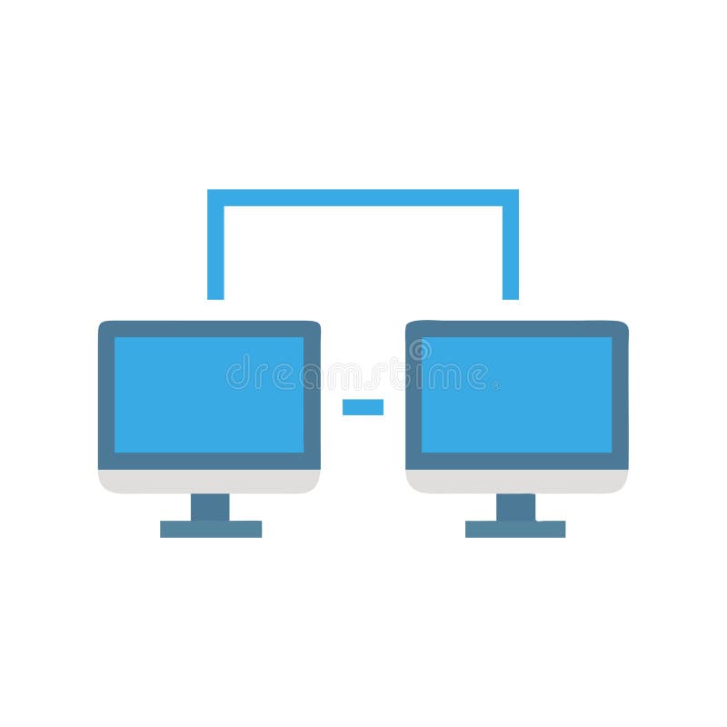 Comprehensive Dual Monitor Icon Stock Illustration - Illustration of ...