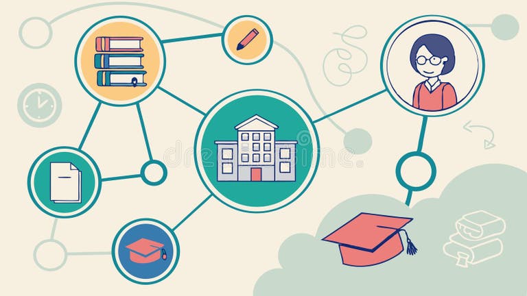 Comprehensive Education Network with Diverse Learning Elements, Vector ...