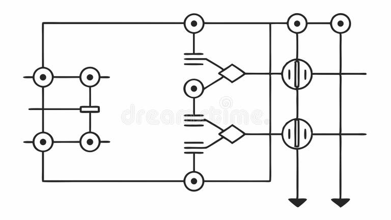 Comprehensive Electronic Circuit Diagram with Multiple Components ...