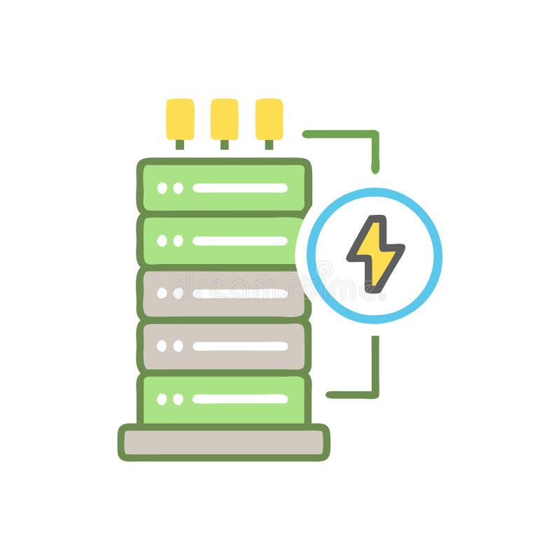 Comprehensive Energy Storage Icon Stock Illustration - Illustration of ...