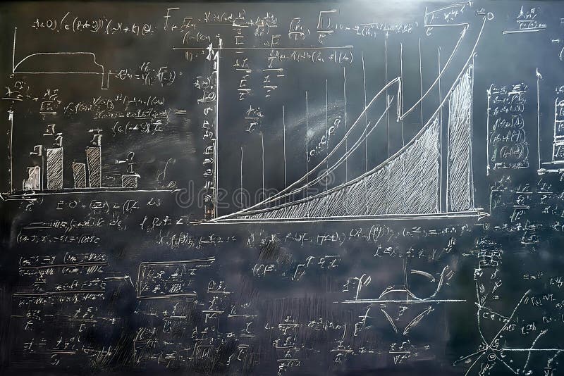 Comprehensive Finance Formulas and Equations in Chalk on a Large ...