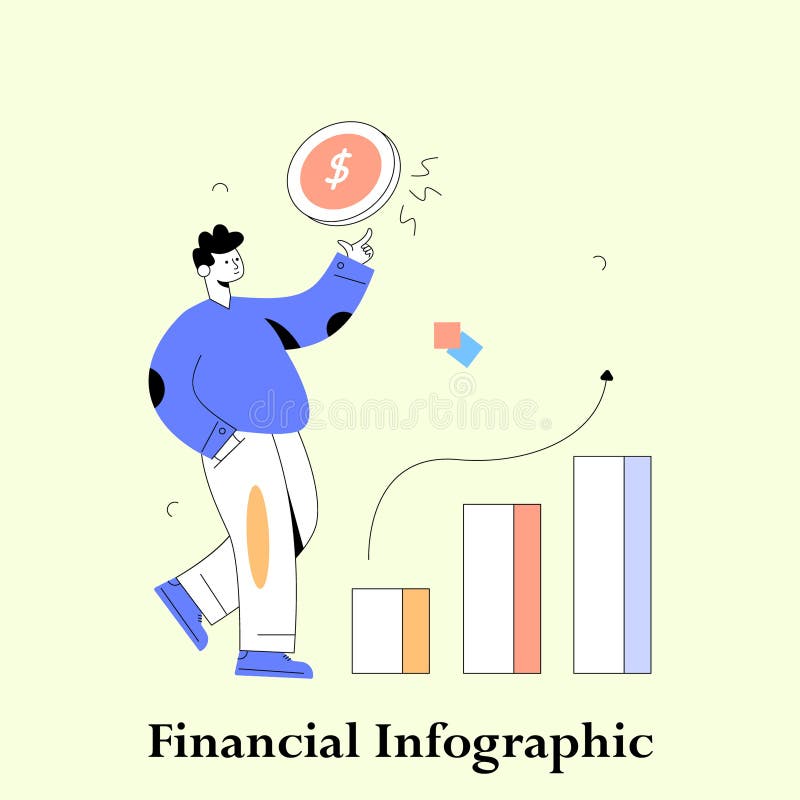 Financial Infographic Representation and World Map Stock Vector ...