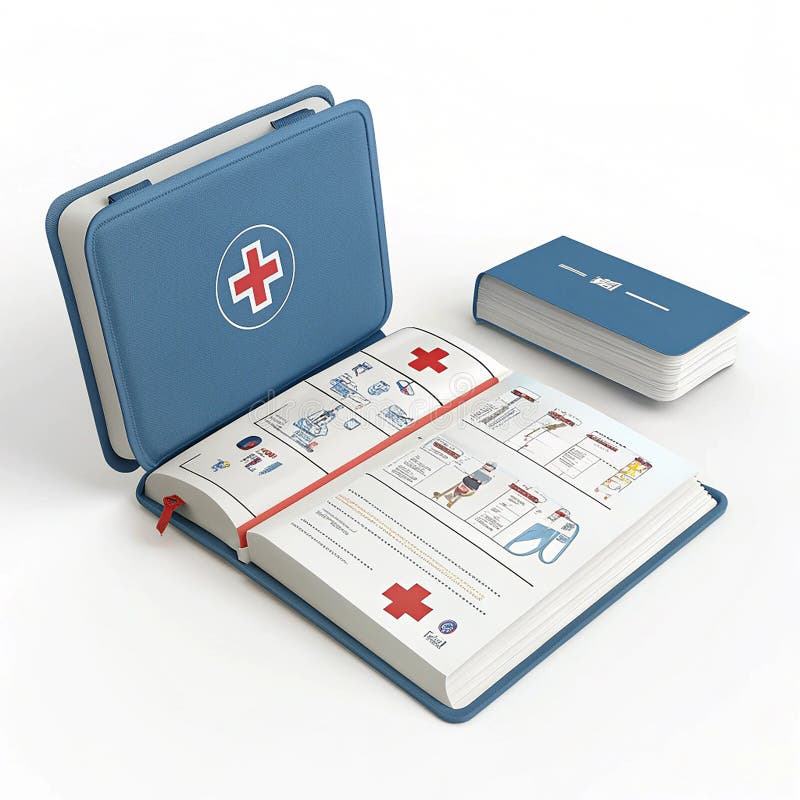 First Aid Manual with Step-by-step Guides Stock Illustration ...