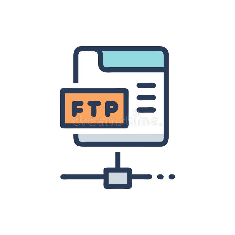 Comprehensive FTP Server Icon Stock Image - Illustration of connection ...
