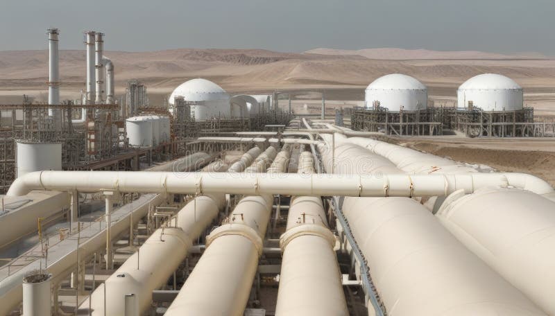 Comprehensive Gas Industry Infrastructure with Extensive Pipelines and ...