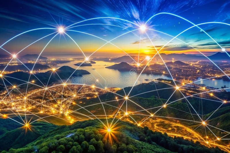 Comprehensive Global Location Network Visualization a Panoramic Map ...