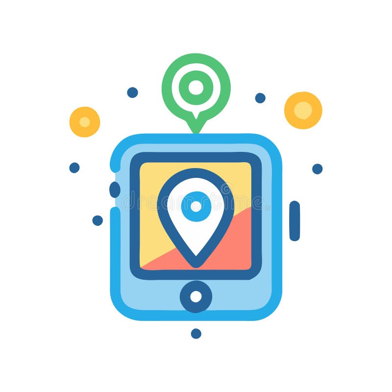 Comprehensive GPS Tracker Icon Stock Vector - Illustration of ...