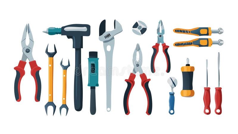 Comprehensive Hand Tools Set, Home Improvement, Workshop Equipment, Vector Design Generative AI ...