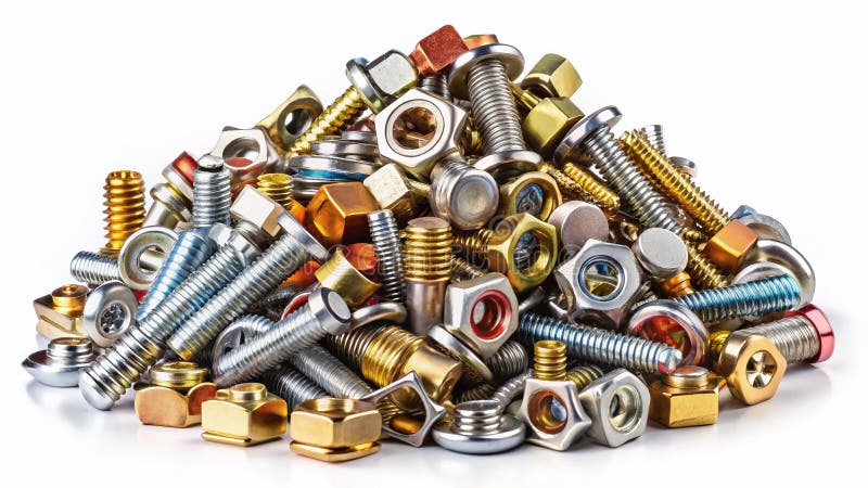 Comprehensive Hardware Assortment Bolts Nuts and Fasteners in a ...