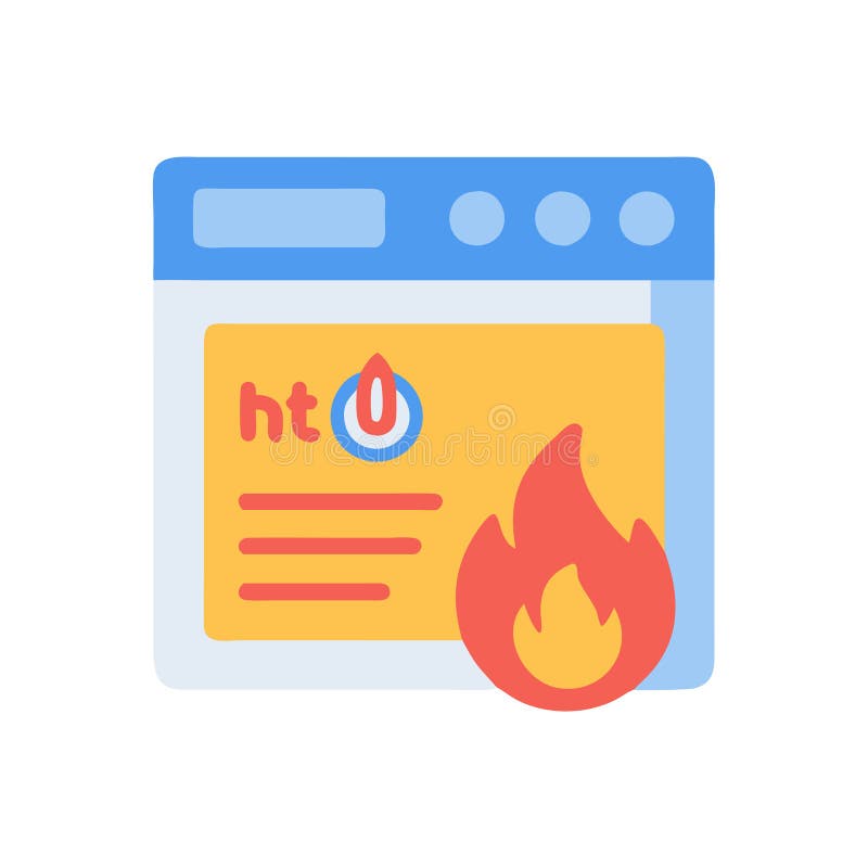 Comprehensive Hot Site Icon Stock Vector - Illustration of innovation ...