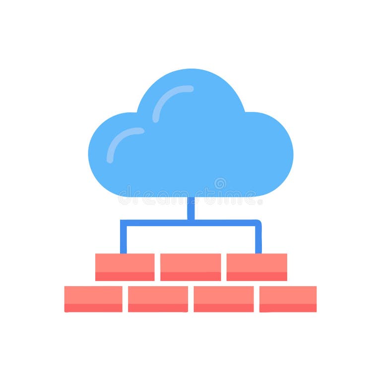 Comprehensive Cloud Firewall Icon Stock Vector - Illustration of icon ...