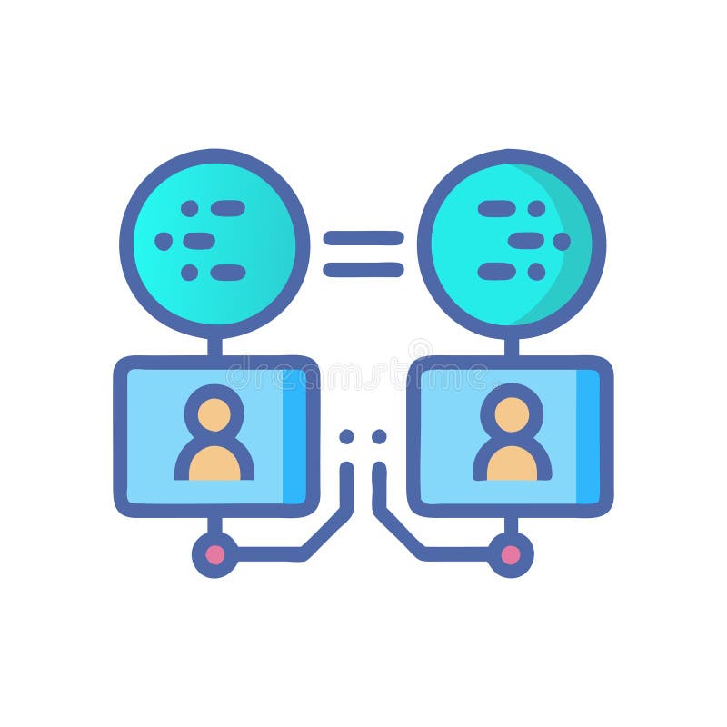 Comprehensive Digital Twin Icon Stock Illustration - Illustration of ...