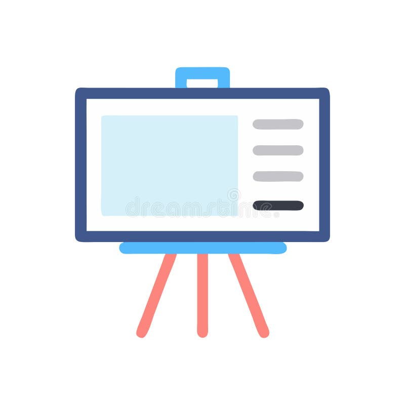 Comprehensive Digital Whiteboard Icon Stock Vector - Illustration of ...