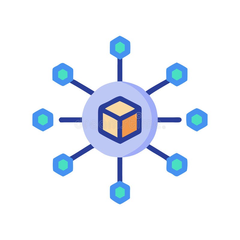 Comprehensive Distributed Ledger Icon Stock Vector - Illustration of ...
