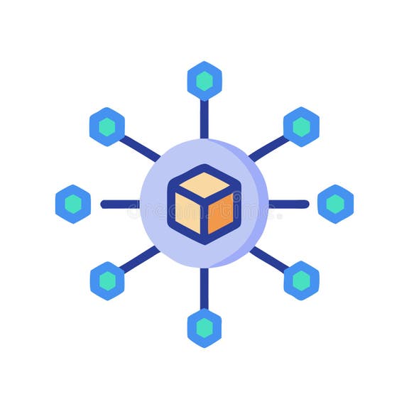 Comprehensive Distributed Ledger Icon Stock Vector - Illustration of ...