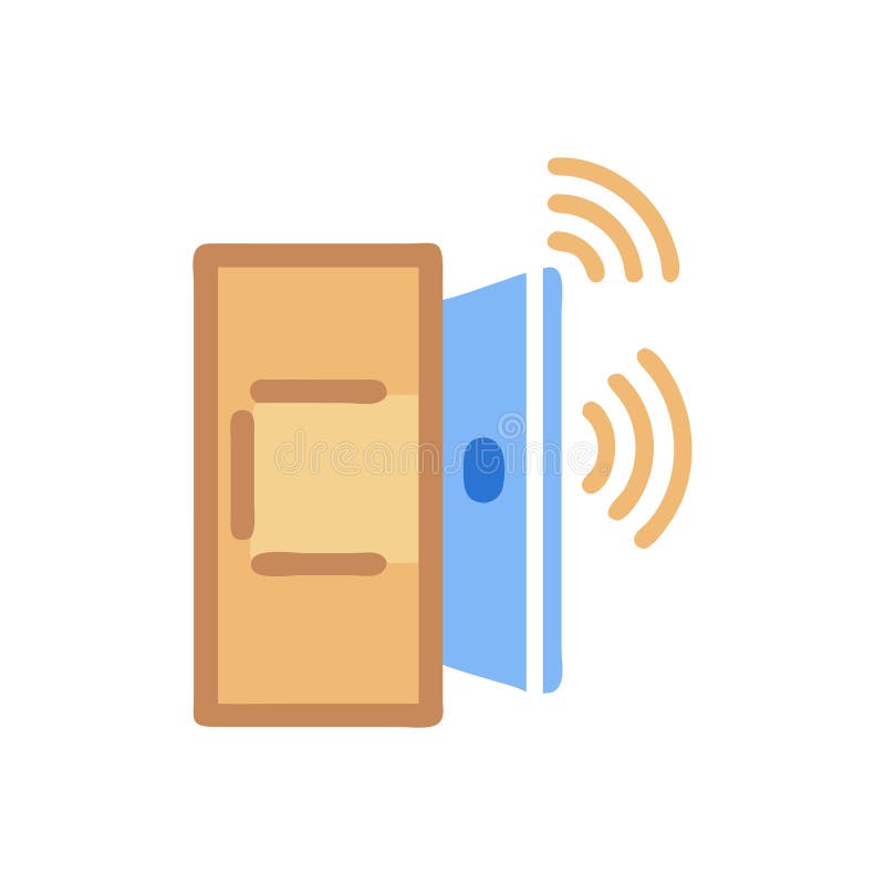 Comprehensive Door Sensor Icon Stock Illustration - Illustration of ...