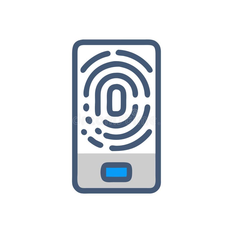 Comprehensive Fingerprint Scanner Icon Stock Vector - Illustration of ...
