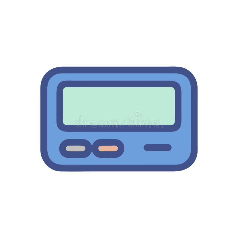 Comprehensive Pager Icon stock vector. Illustration of communication ...
