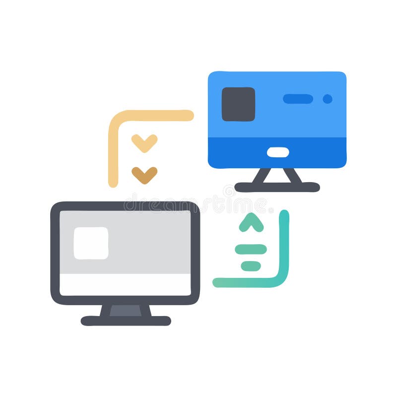 Comprehensive Remote Desktop Icon Stock Vector - Illustration of ...