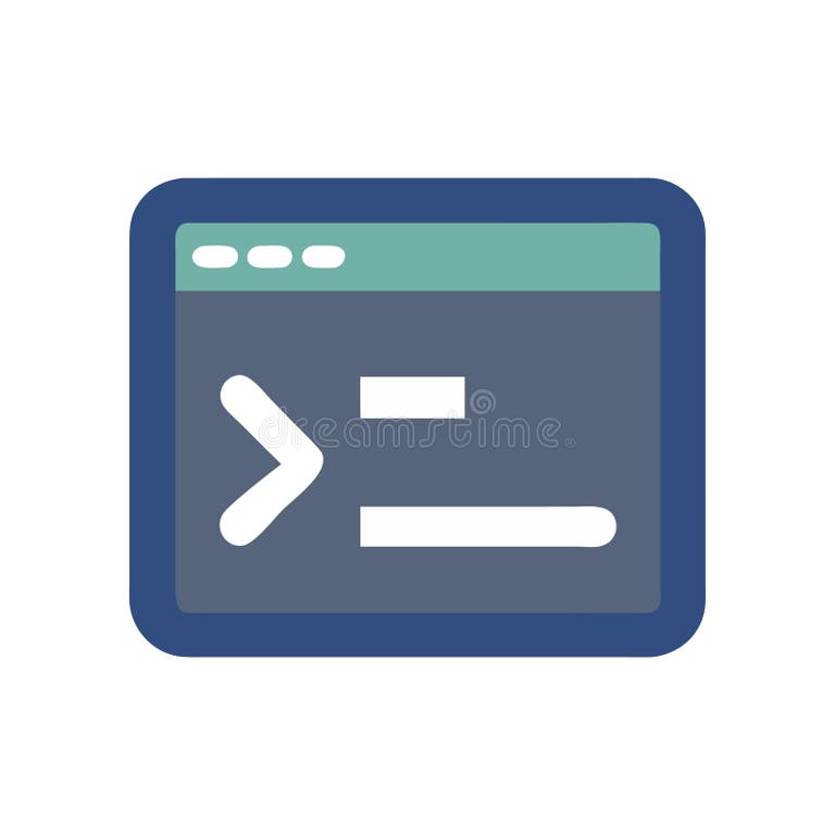 Comprehensive Terminal Emulator Icon Stock Vector - Illustration of ...