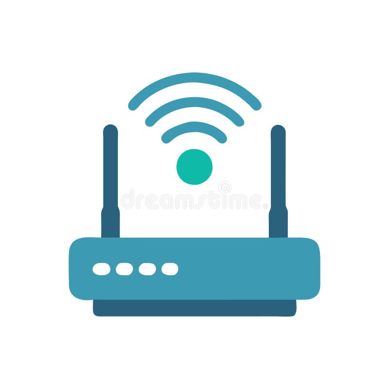 Comprehensive Wi-Fi Router Icon Stock Illustration - Illustration of ...
