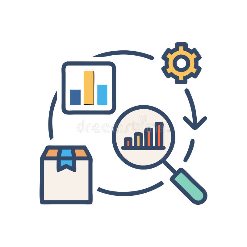 Comprehensive Icons for Supply Chain Analytics Stock Vector ...