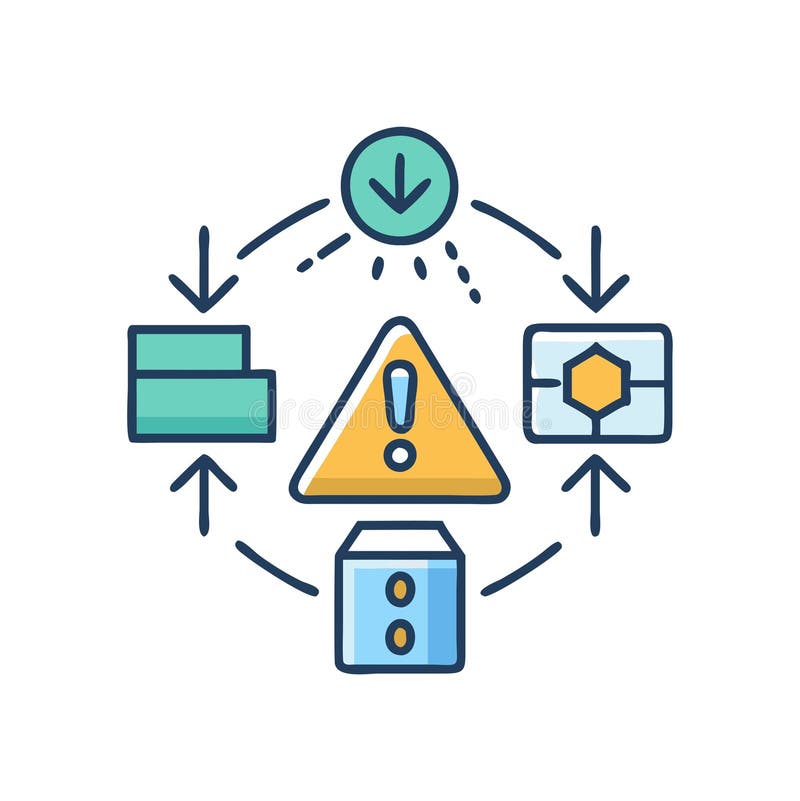 Comprehensive Icons for Supply Chain Risk Management Stock Vector ...