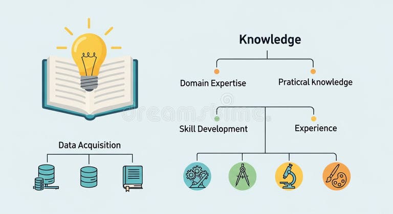 Knowledge Acquisition and Skill Development Infographic Stock ...
