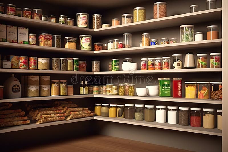 A Comprehensive Illustration of Food Storage and Organization. Created ...