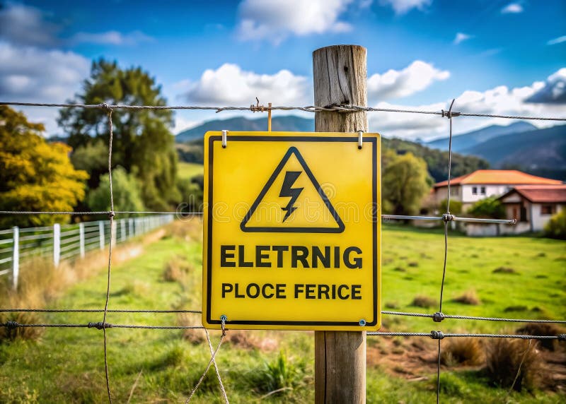 International Safety Sign Multilingual Warning for Electric Fence ...