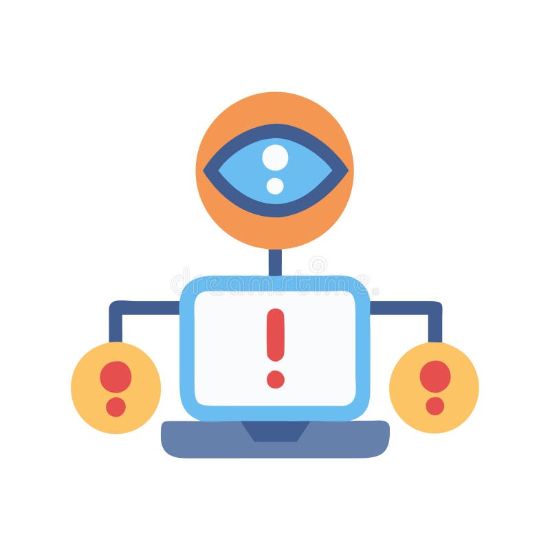 Comprehensive Intrusion Detection Icon Illustration Stock Illustration ...