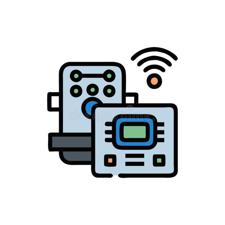 Comprehensive IoT Device Icon for Management Stock Photo - Illustration ...