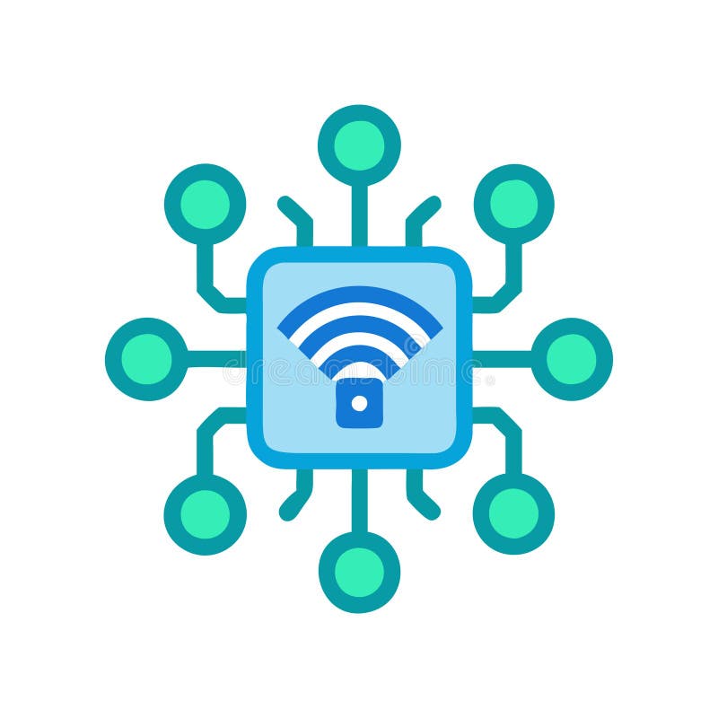 Comprehensive IoT Hub Icon for Systems Stock Vector - Illustration of ...