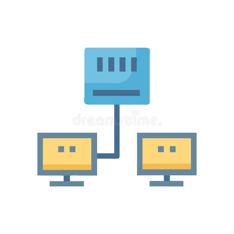 Comprehensive LAN Icon for Local Networks Stock Illustration ...